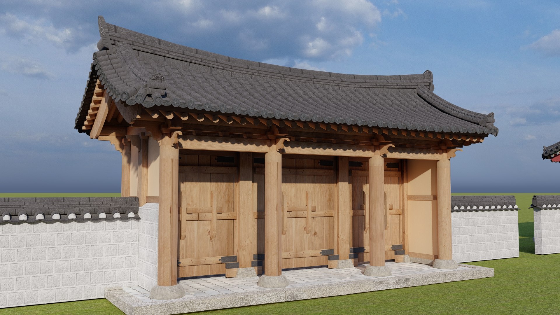 3D Korea House Gate Pyengdemun Model - TurboSquid 2019937
