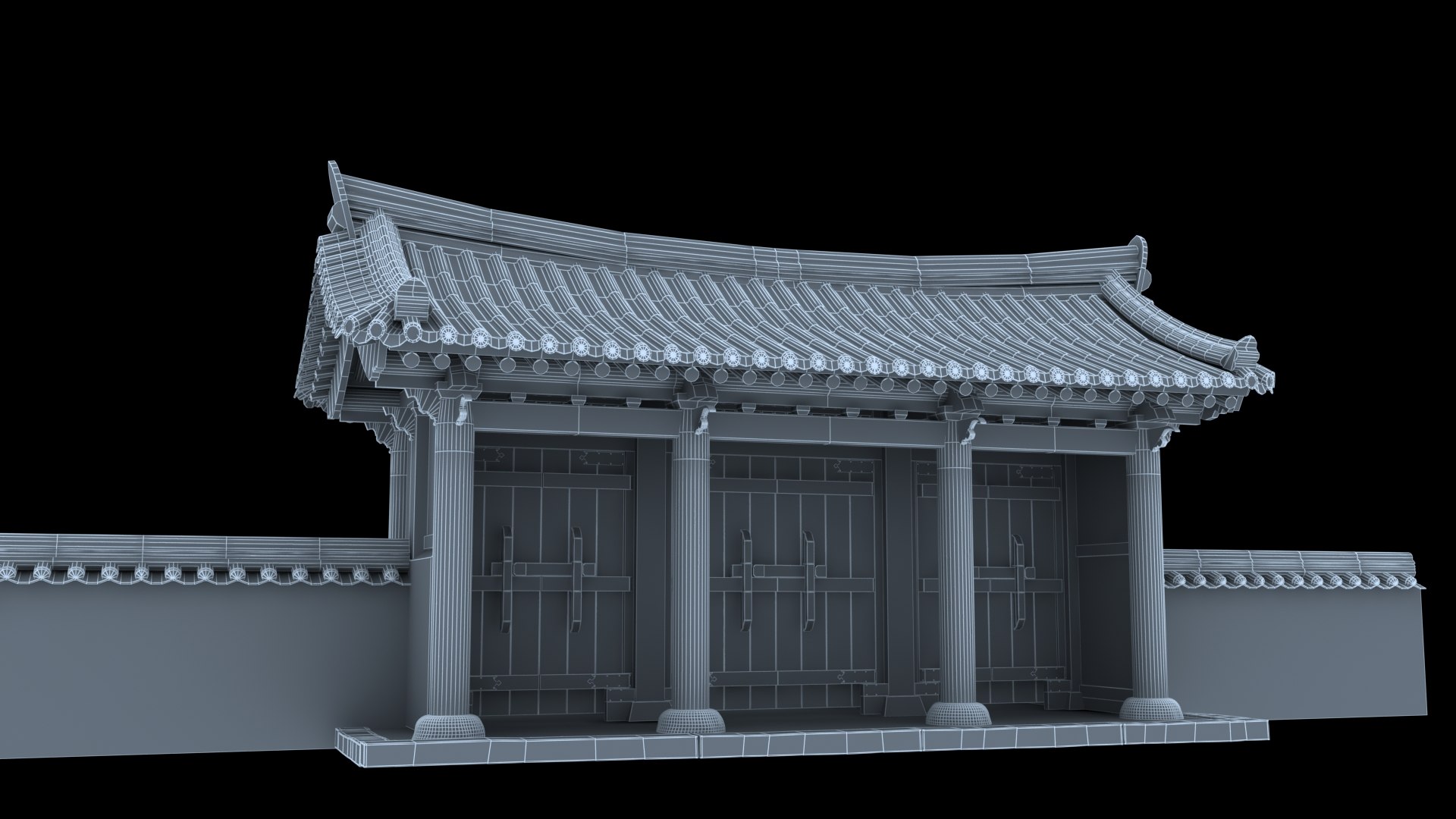 3D Korea House Gate Pyengdemun Model - TurboSquid 2019937