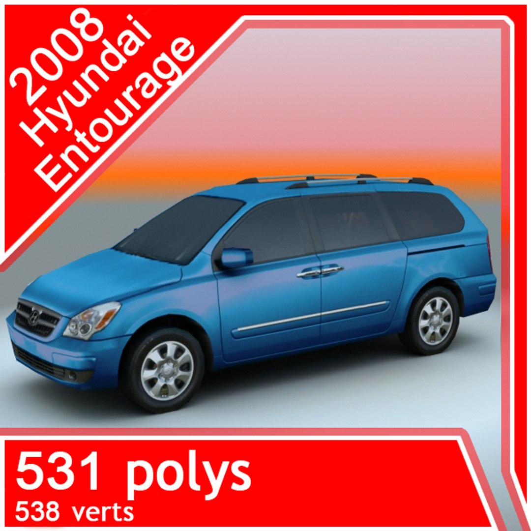 3d Model Hyundai Entourage 2008