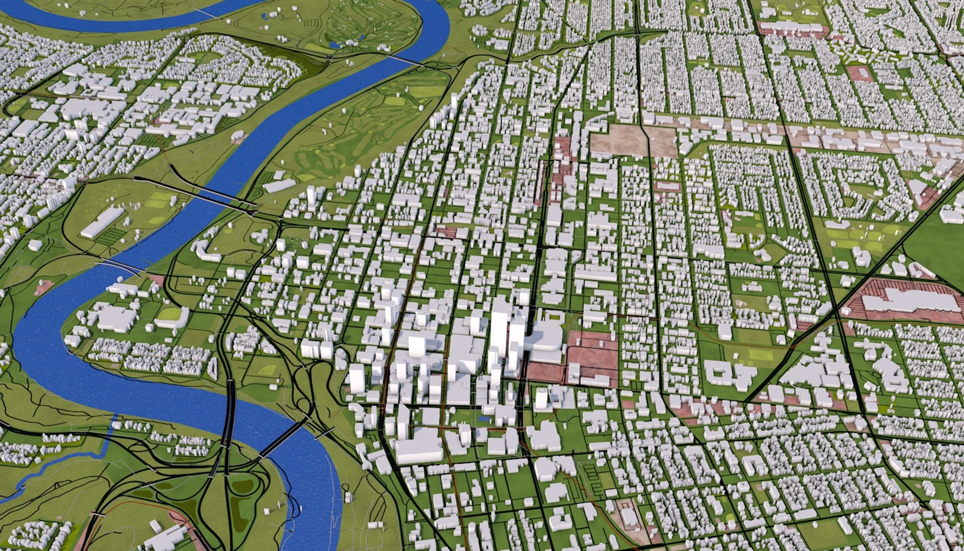 Edmonton roads mapping 3D model - TurboSquid 1460049