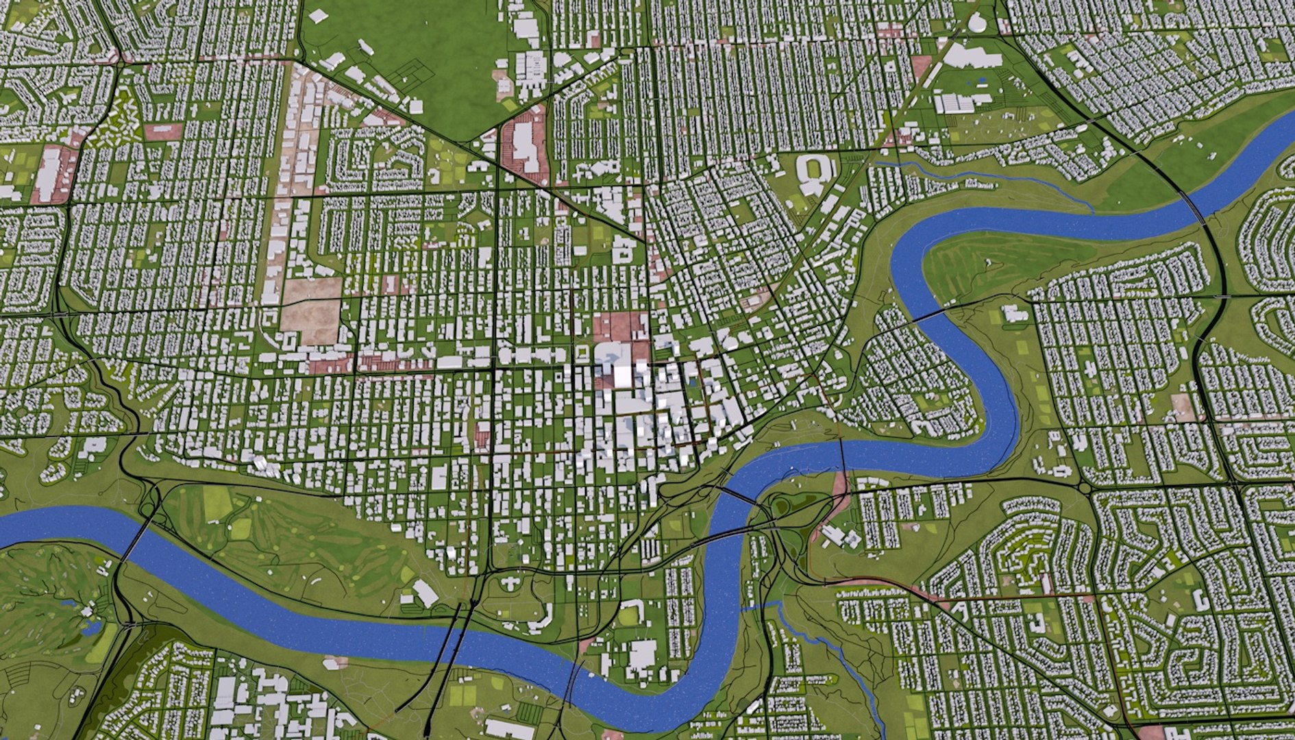Edmonton roads mapping 3D model - TurboSquid 1460049
