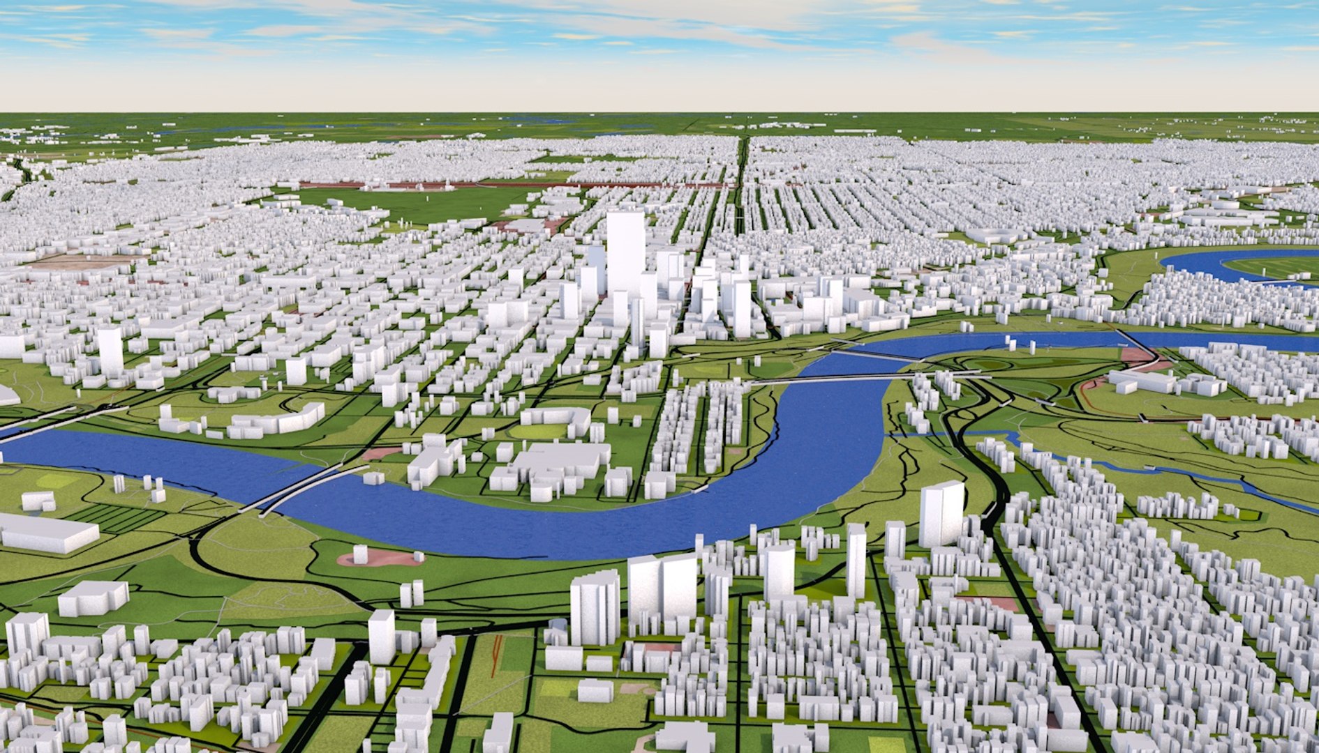 Edmonton roads mapping 3D model - TurboSquid 1460049