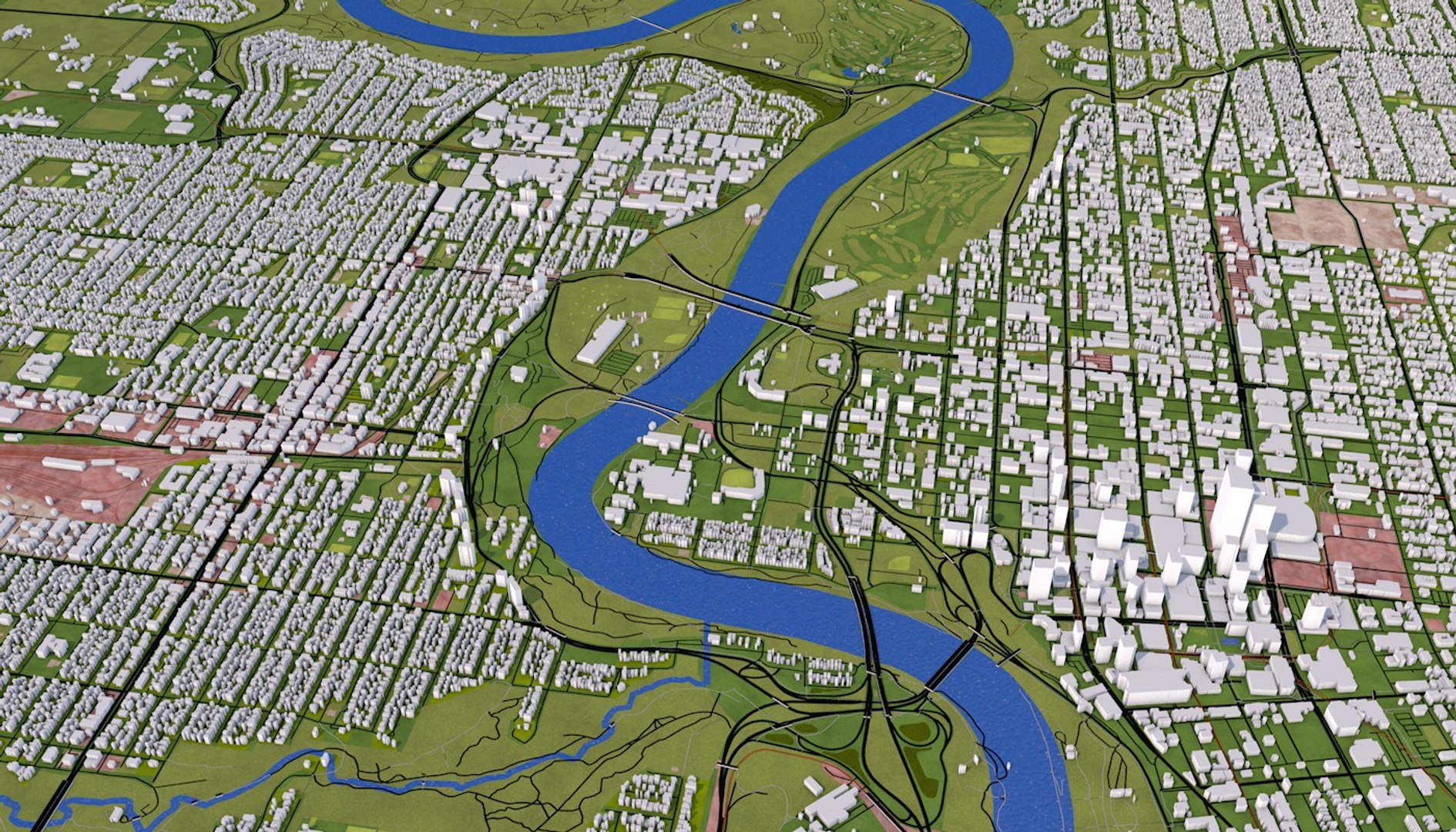 Edmonton roads mapping 3D model - TurboSquid 1460049