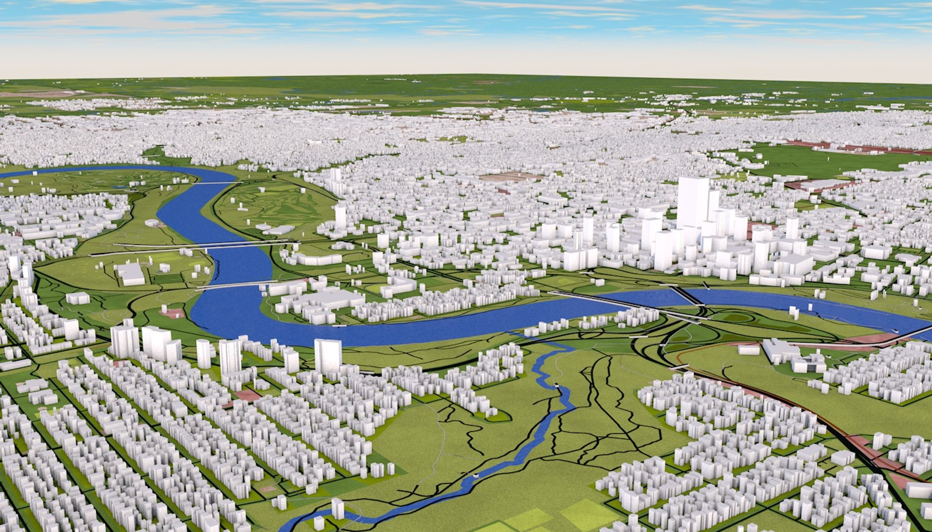Edmonton roads mapping 3D model - TurboSquid 1460049