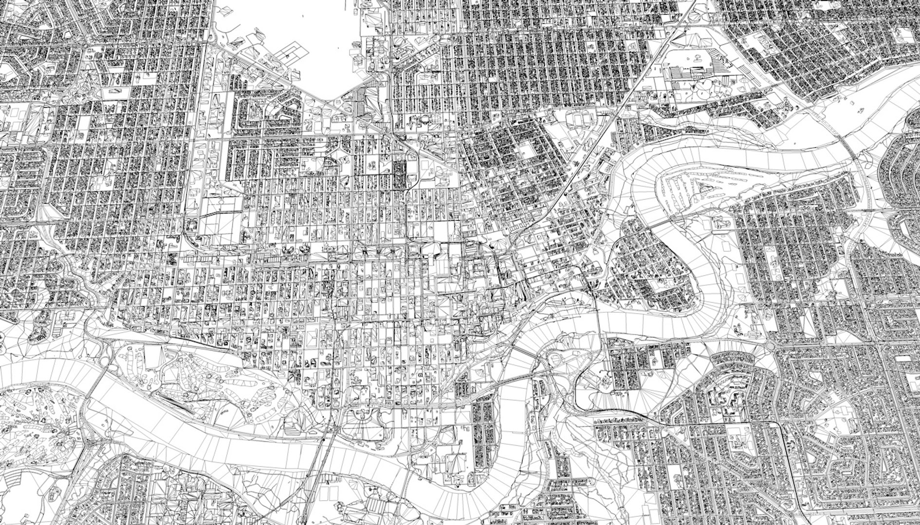 Edmonton roads mapping 3D model - TurboSquid 1460049