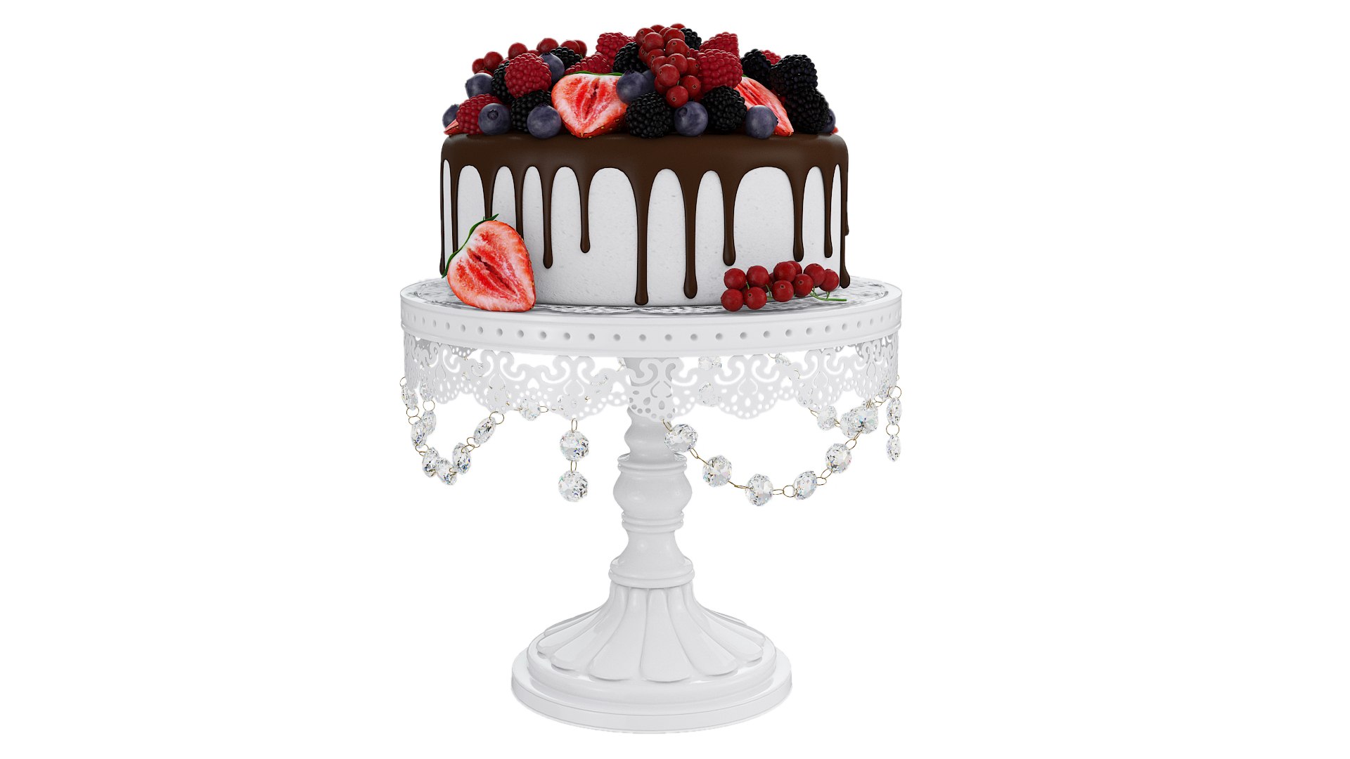 3D Berry Cake Model - TurboSquid 1947070