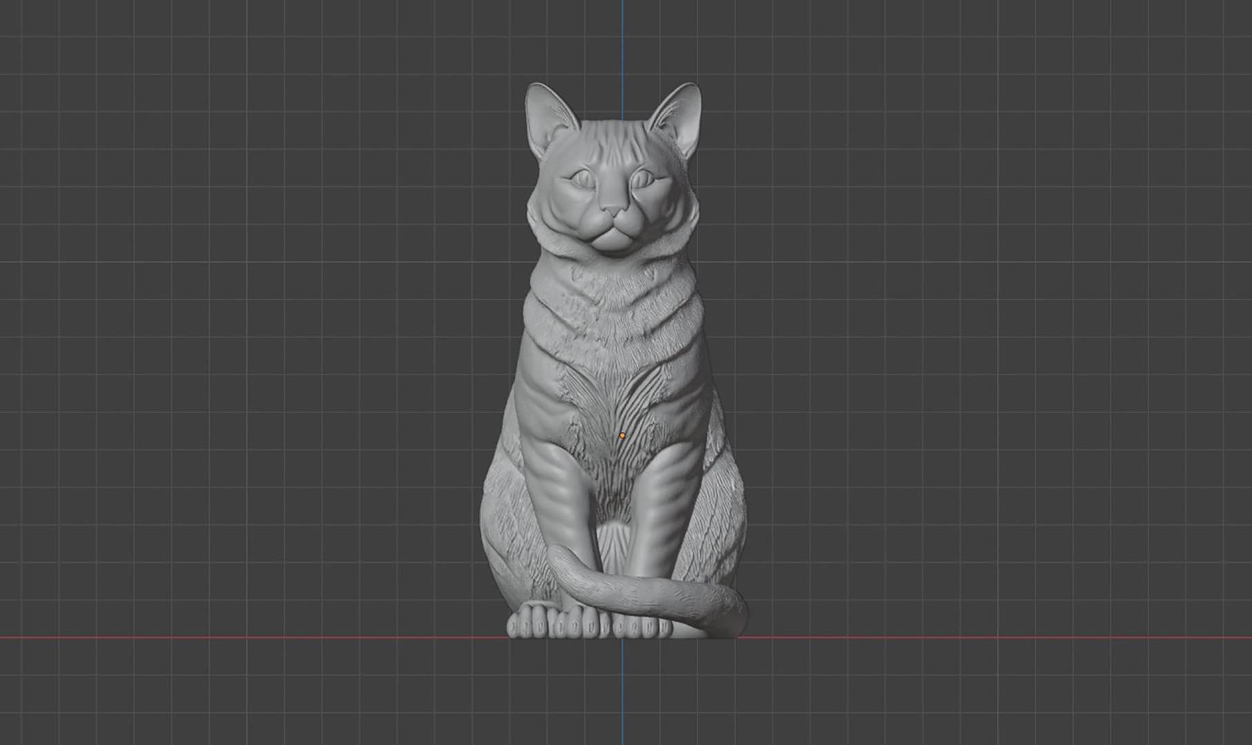 3D Cat Sculpture Print Model Sitting Pose Model - TurboSquid 2431496