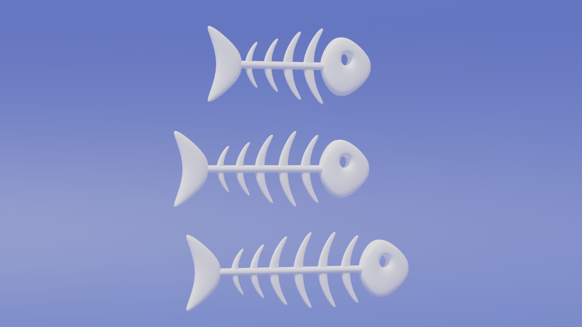 Cartoon Fish Bones Collection 3D Model - TurboSquid 2110687