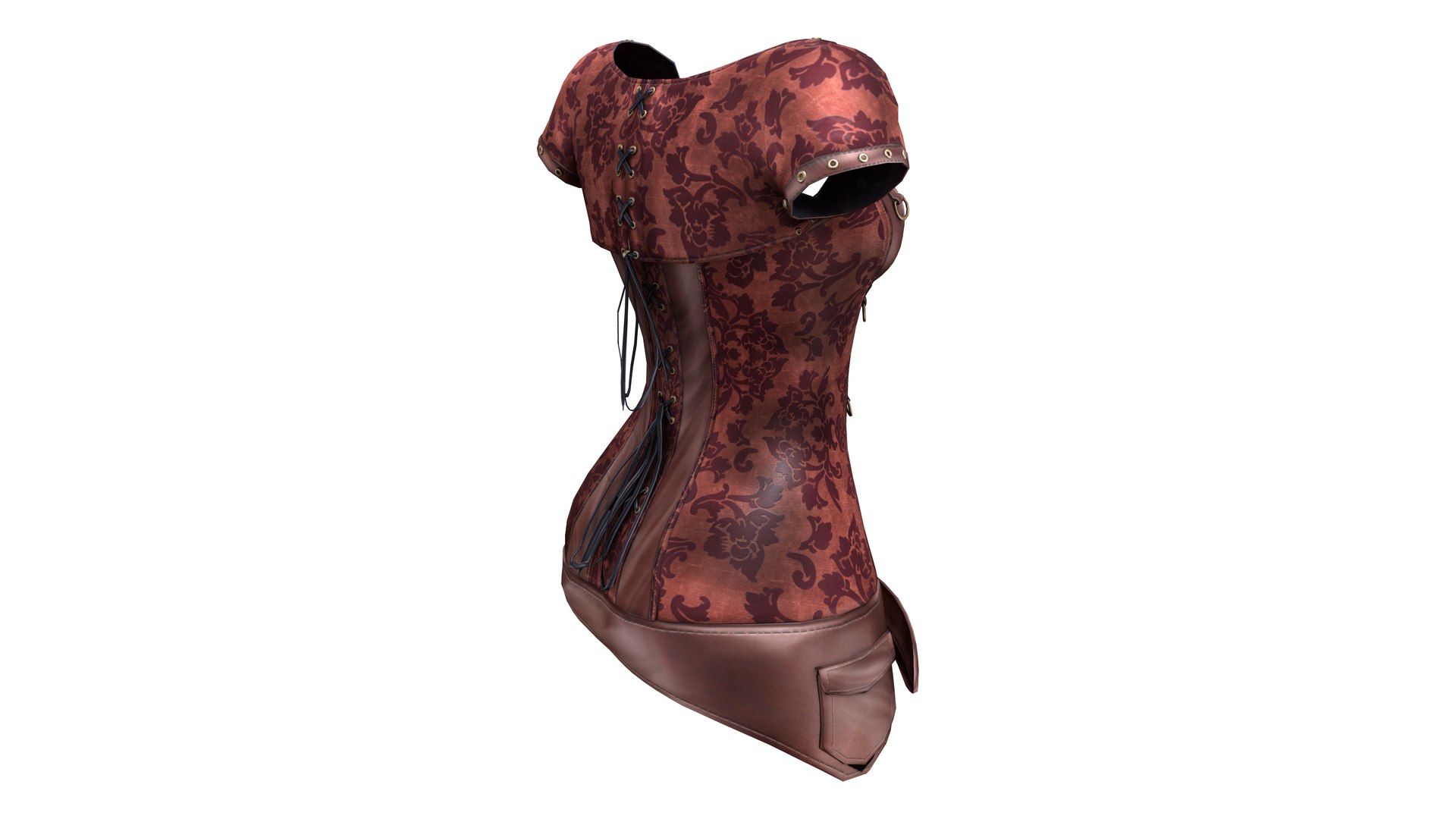 Steampunk Corset With Shrug 3D Model - TurboSquid 1993443