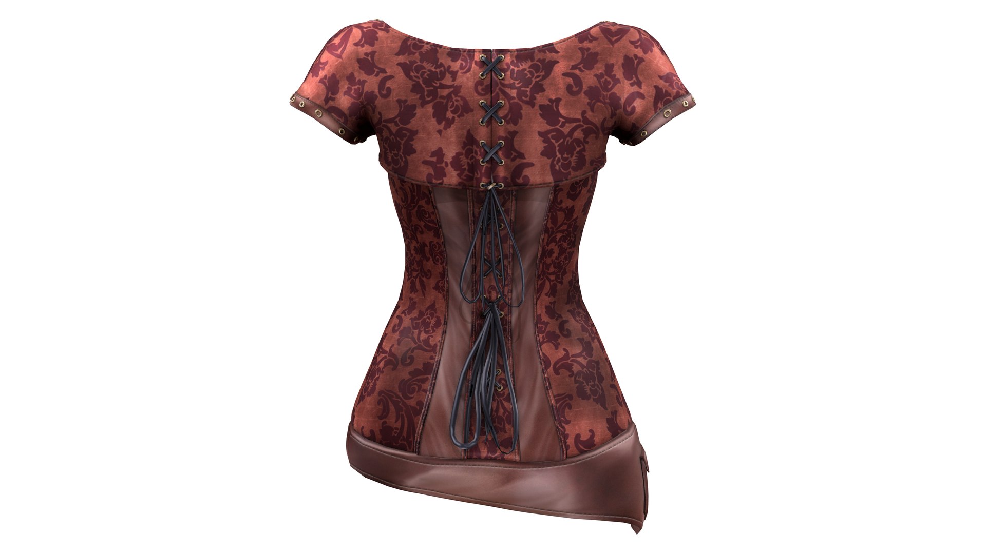 Steampunk Corset With Shrug 3D Model - TurboSquid 1993443