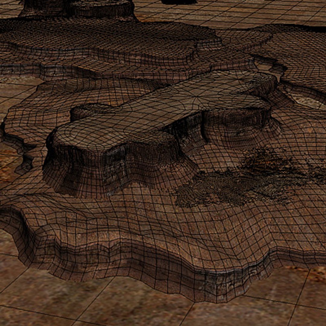 Terrain Scene Landscapes 3d Model
