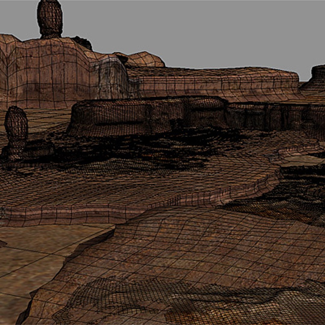 Terrain Scene Landscapes 3d Model