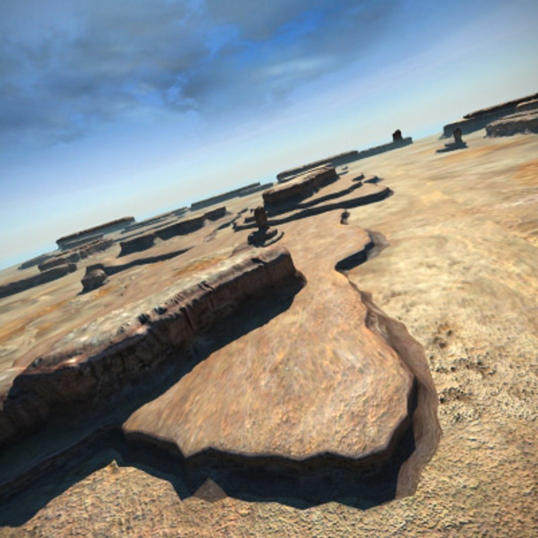 Terrain Scene Landscapes 3d Model