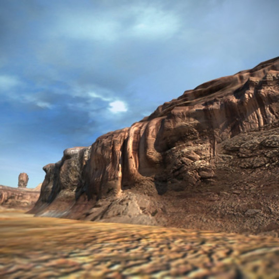 Terrain Scene Landscapes 3d Model