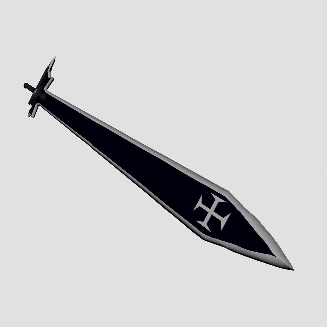 3d Model Elucidator Kirito Sword