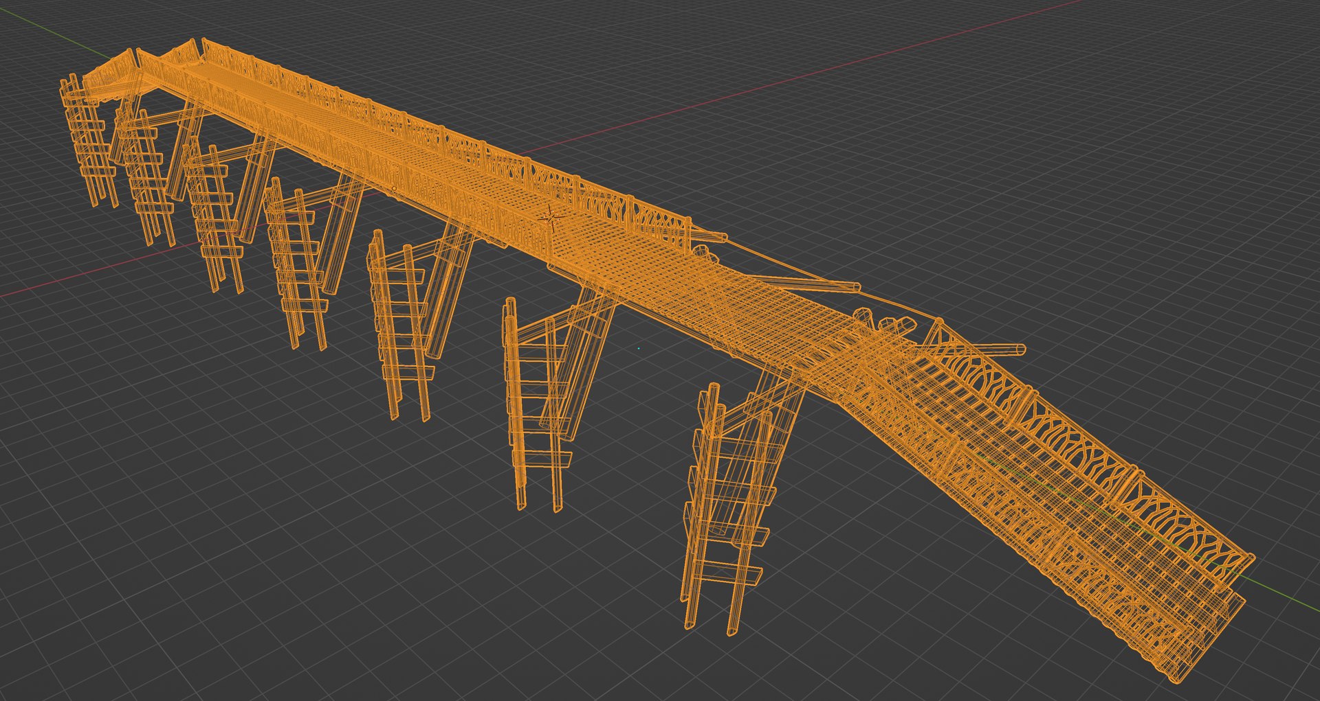 3D Wooden Roman Fixed Bridge Model - TurboSquid 2240934
