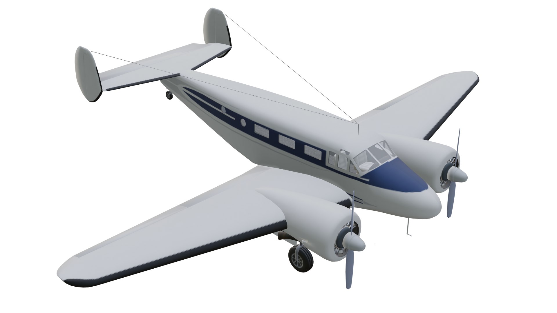 Beechcraft C18S Model - TurboSquid 2340969