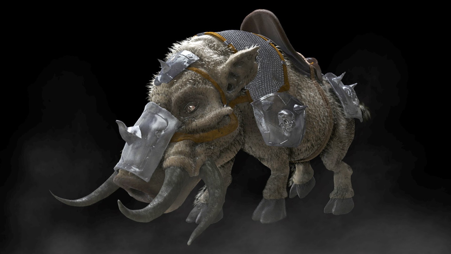 3D Fantasy Armored Wild Boar Model - TurboSquid 1467687