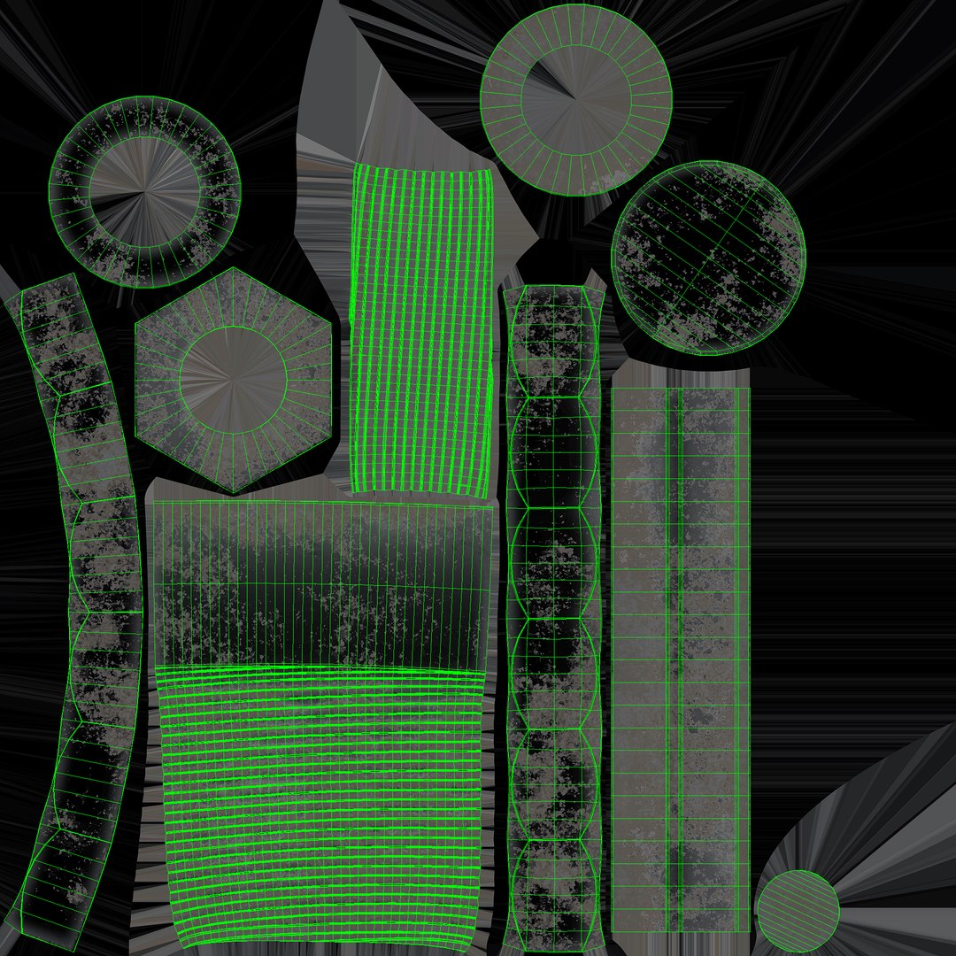 Steel Rusted Hex Bolts Nuts 3D Model - TurboSquid 2117485