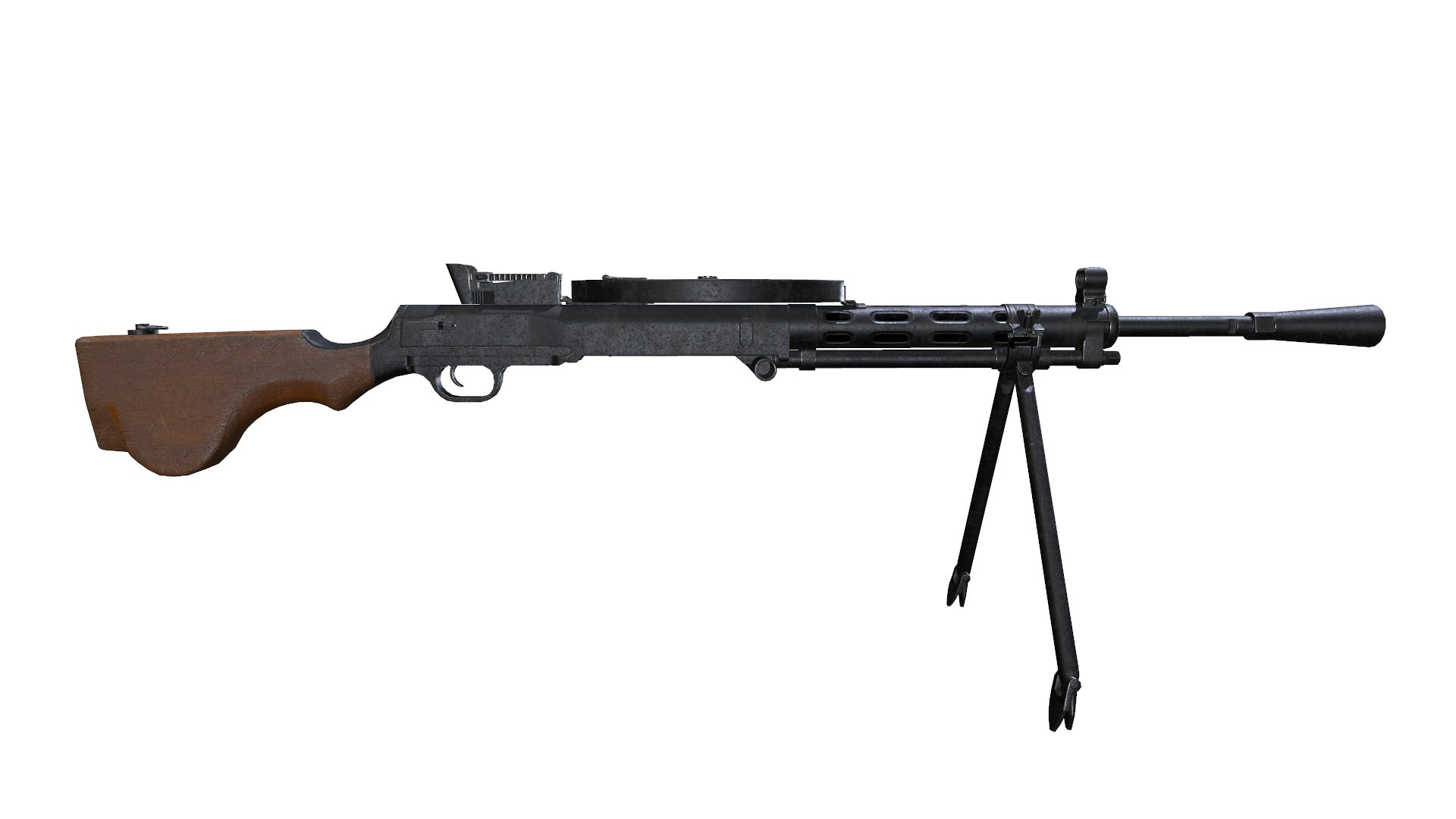 Degtyaryov Machine Gun DP-27 3D Model - TurboSquid 1937238