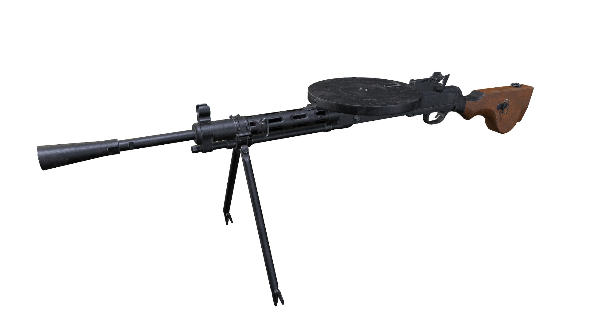 Degtyaryov Machine Gun DP-27 3D Model - TurboSquid 1937238