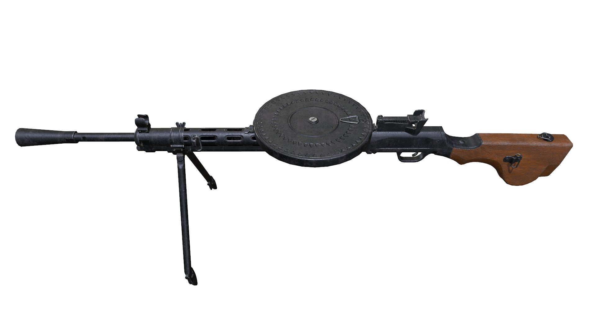 Degtyaryov Machine Gun DP-27 3D Model - TurboSquid 1937238