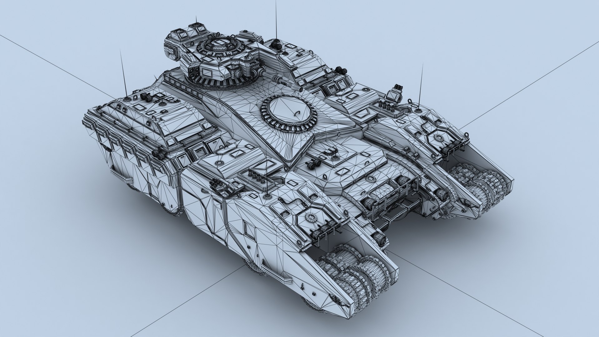 3D Cyberpunk Tank Model - TurboSquid 2309042