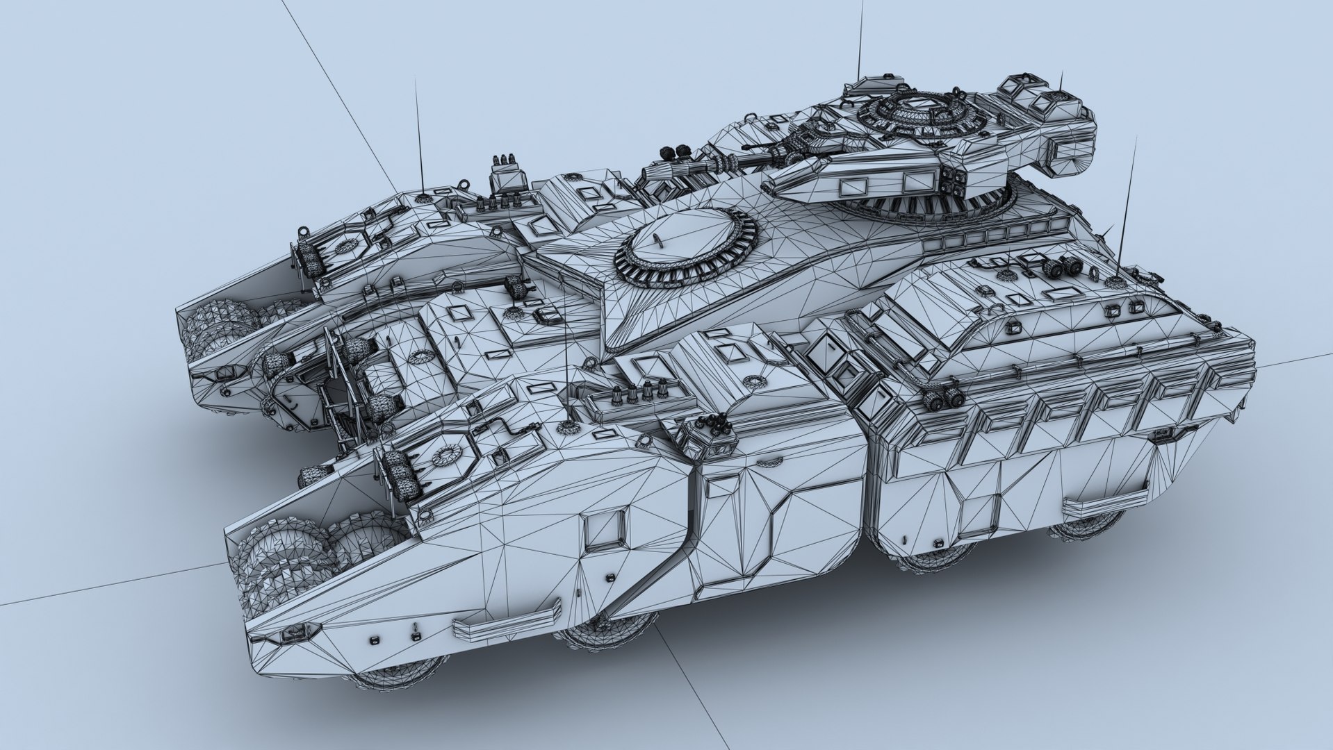 3D Cyberpunk Tank Model - TurboSquid 2309042