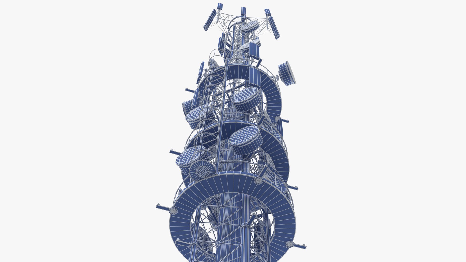 Telecommunication tower 3D - TurboSquid 1349807