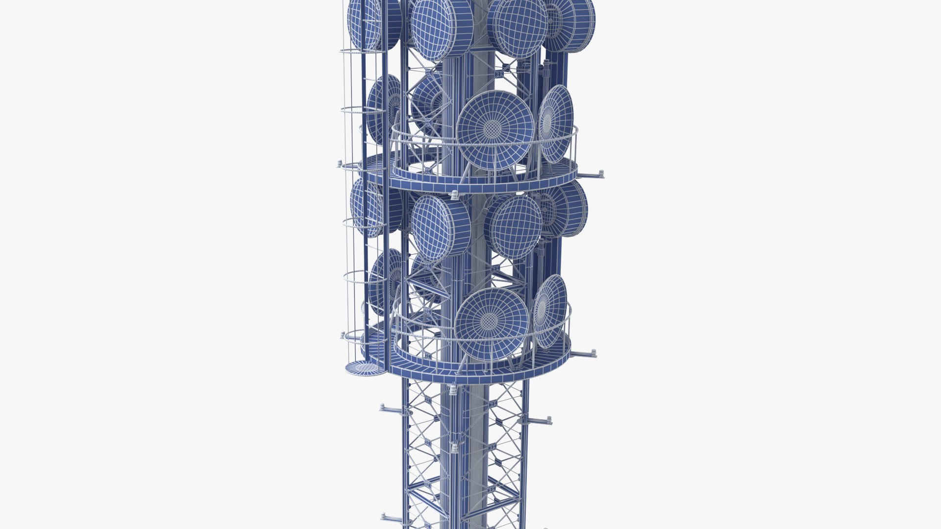Telecommunication tower 3D - TurboSquid 1349807