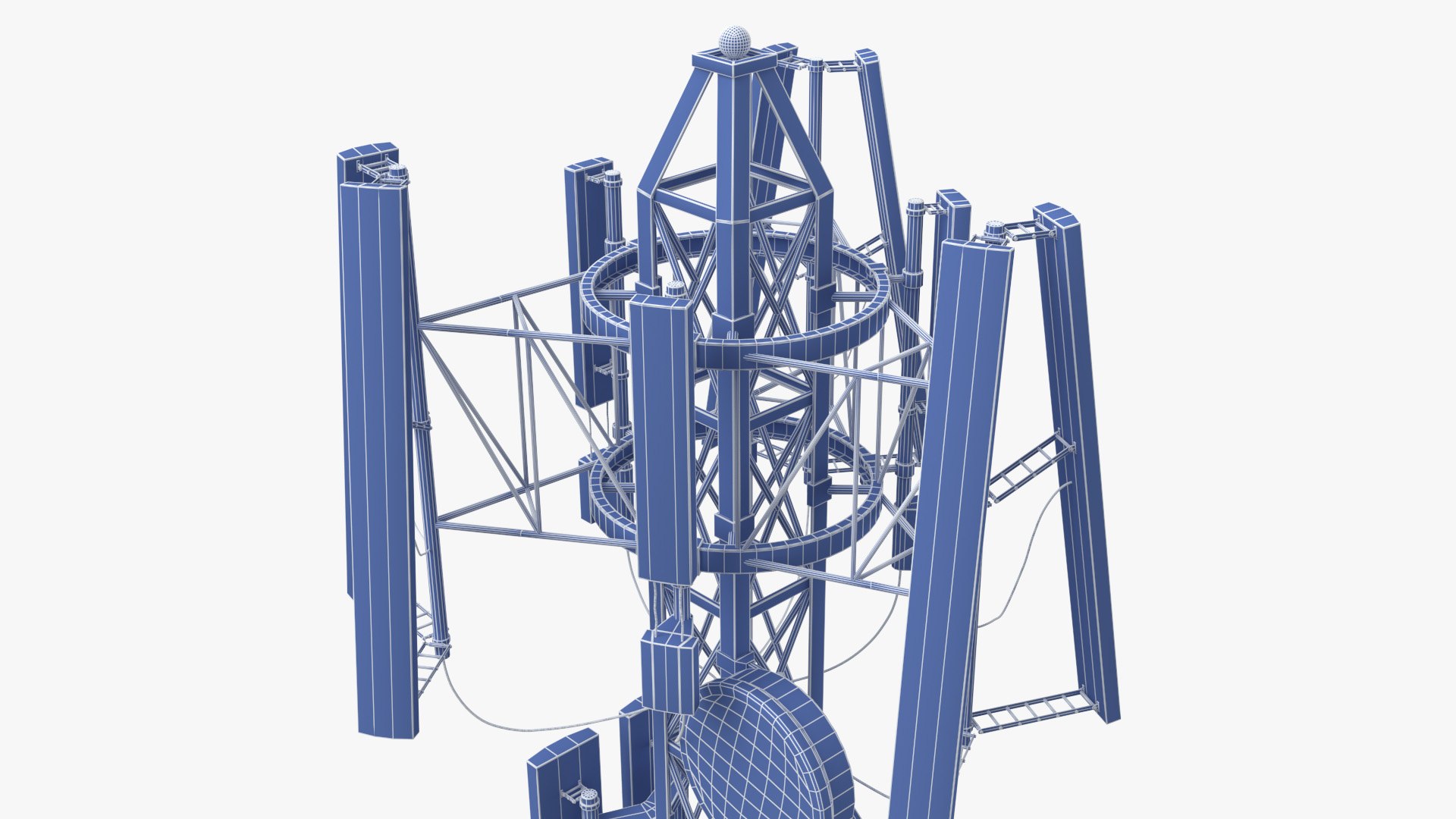 Telecommunication tower 3D - TurboSquid 1349807