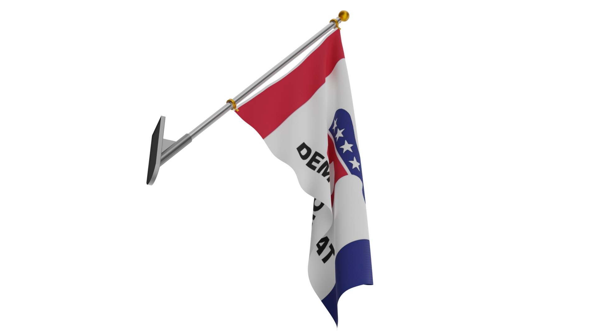 3D Wall Flag Democratic Party USA - TurboSquid 2210986