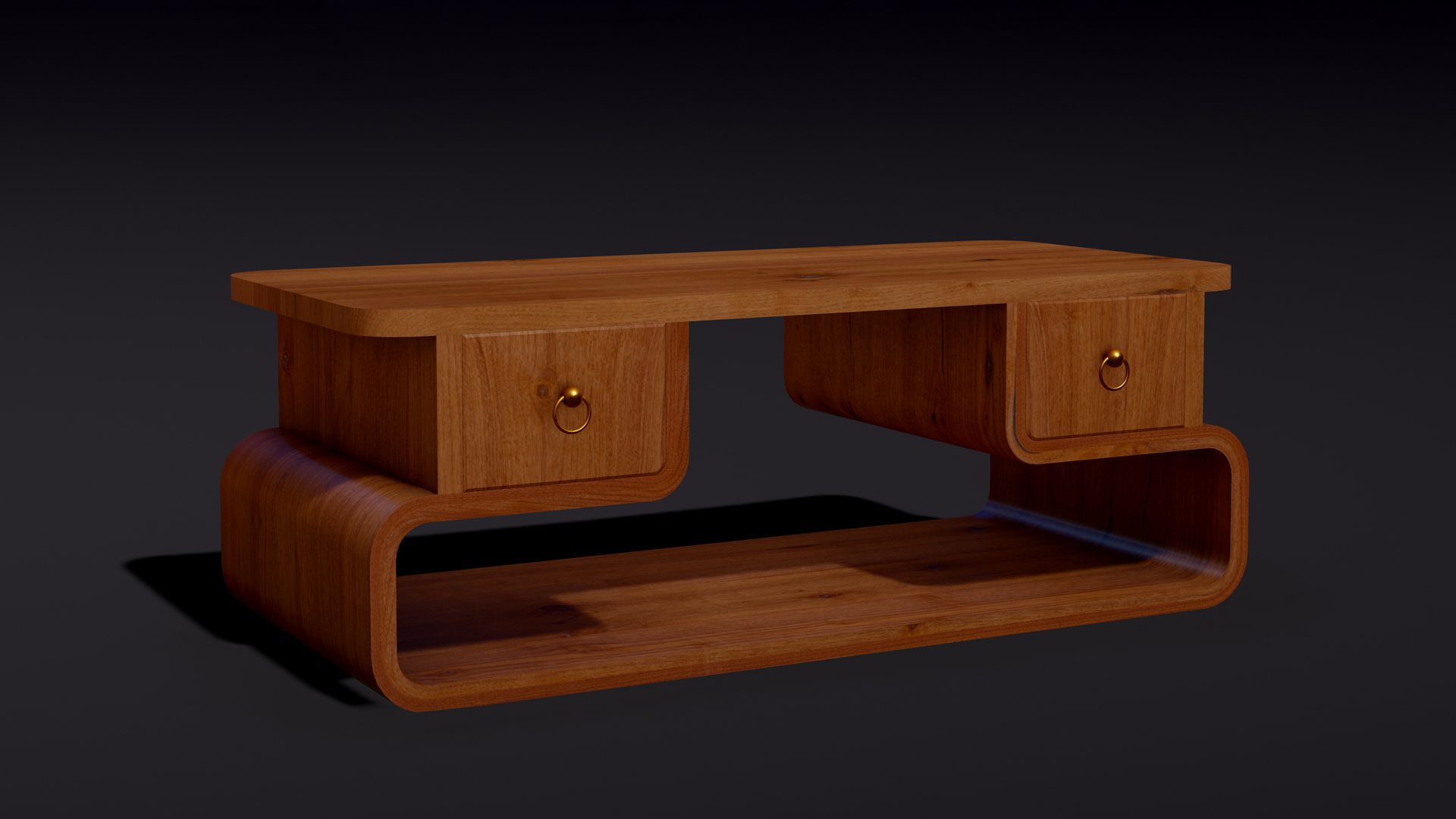 3D Wooden Coffee Table - TurboSquid 1905717