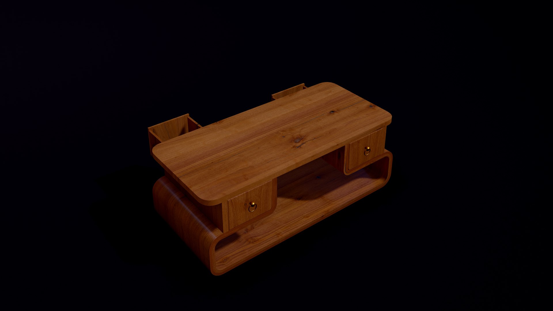 3D Wooden Coffee Table - TurboSquid 1905717