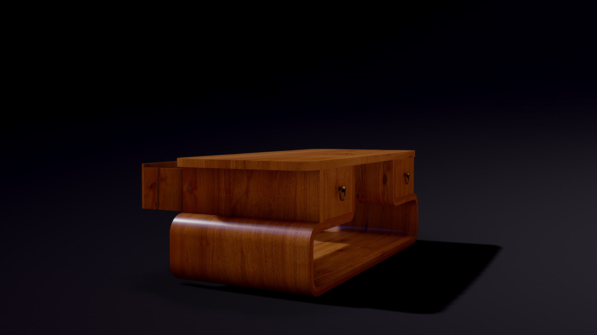 3D Wooden Coffee Table - TurboSquid 1905717