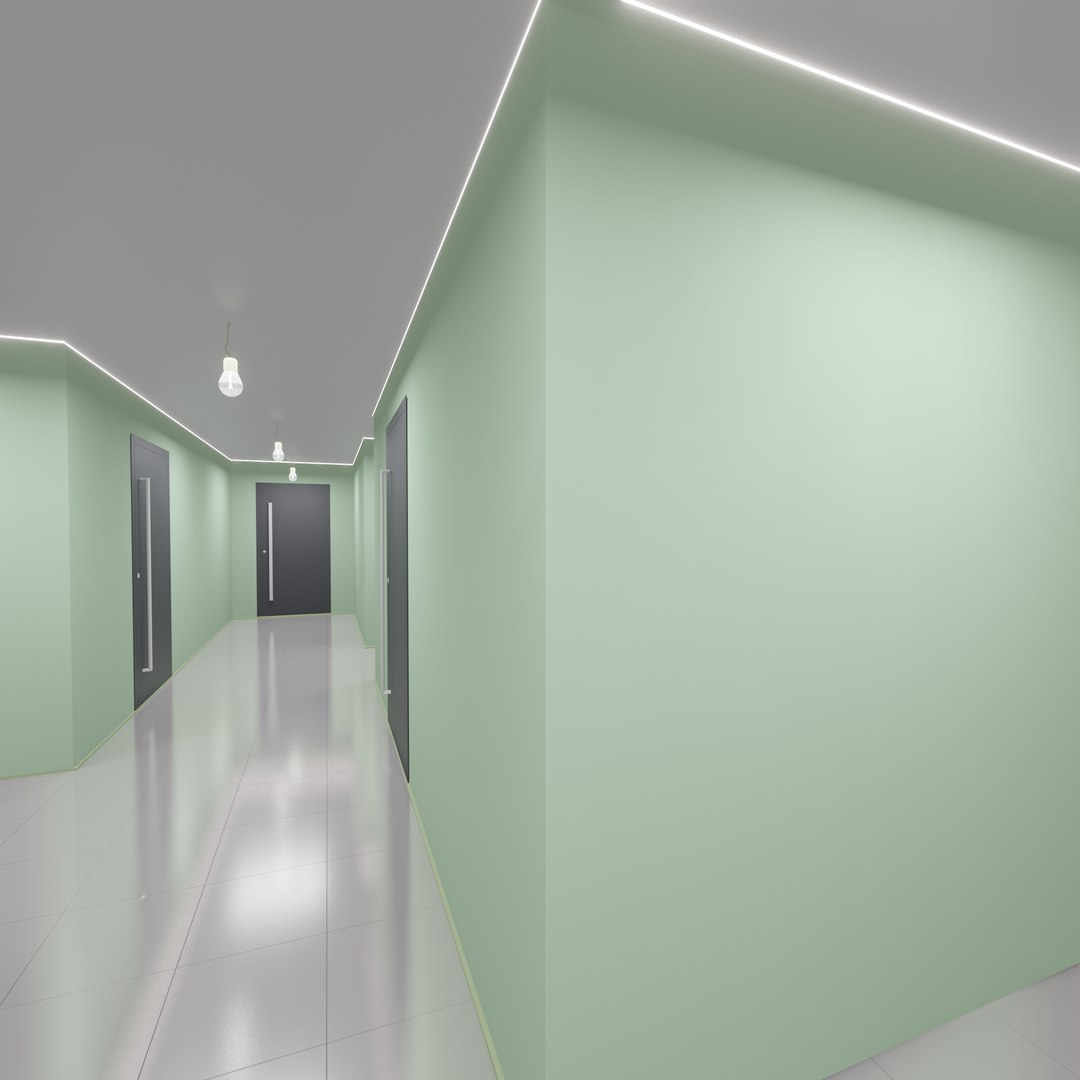 3D Hallway 02 Model - TurboSquid 1889229