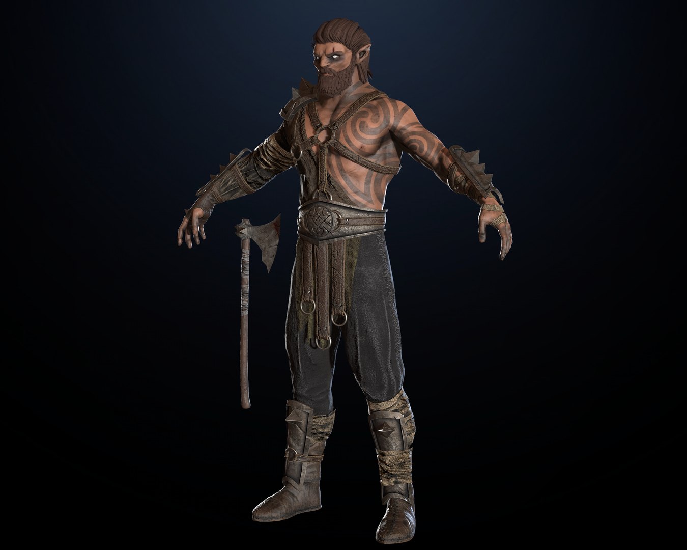 Elf Barbarian 3D Model - TurboSquid 1609650