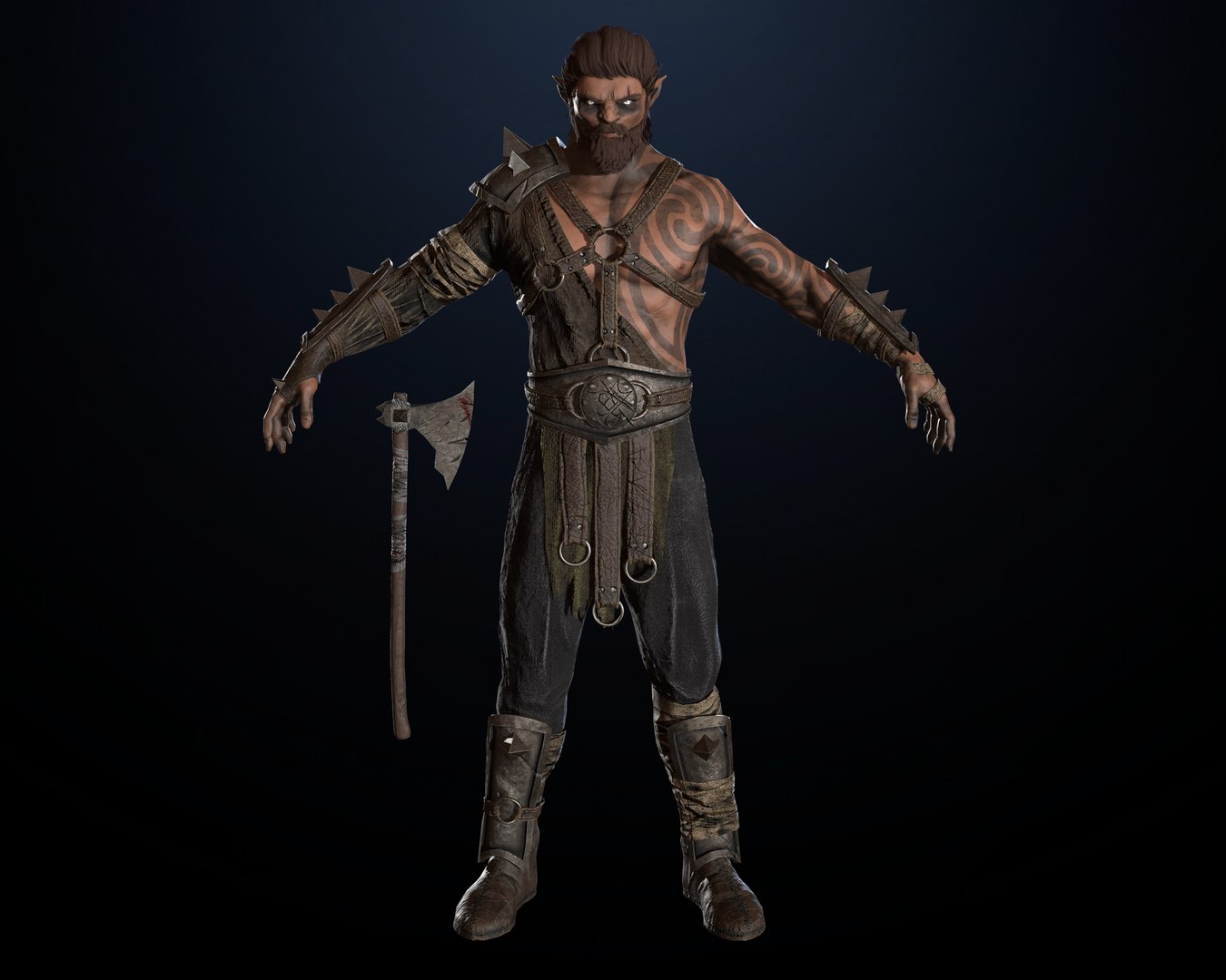 Elf Barbarian 3D Model - TurboSquid 1609650