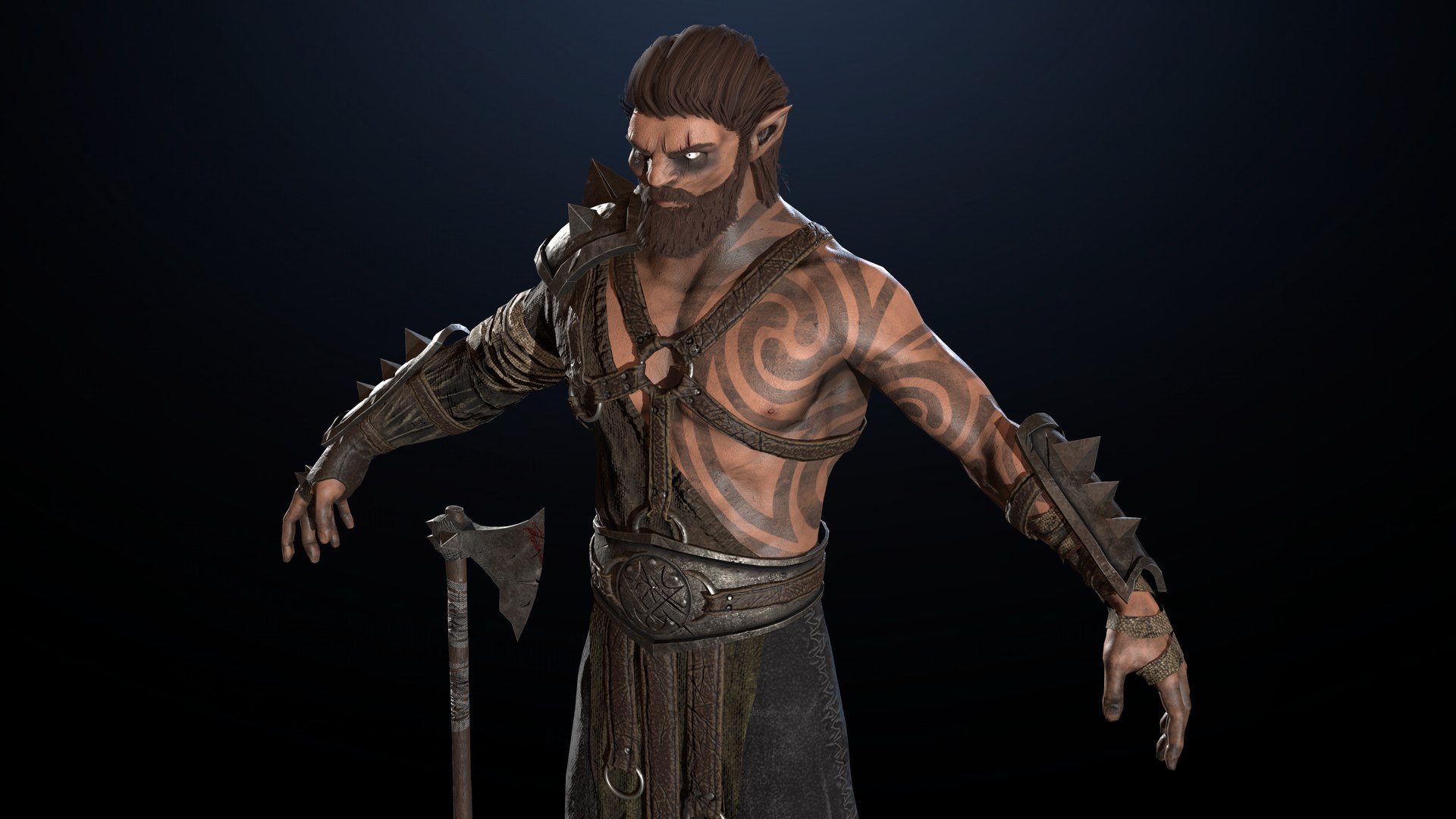 Elf Barbarian 3D Model - TurboSquid 1609650