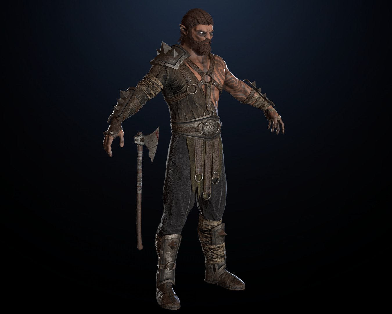 Elf Barbarian 3D Model - TurboSquid 1609650