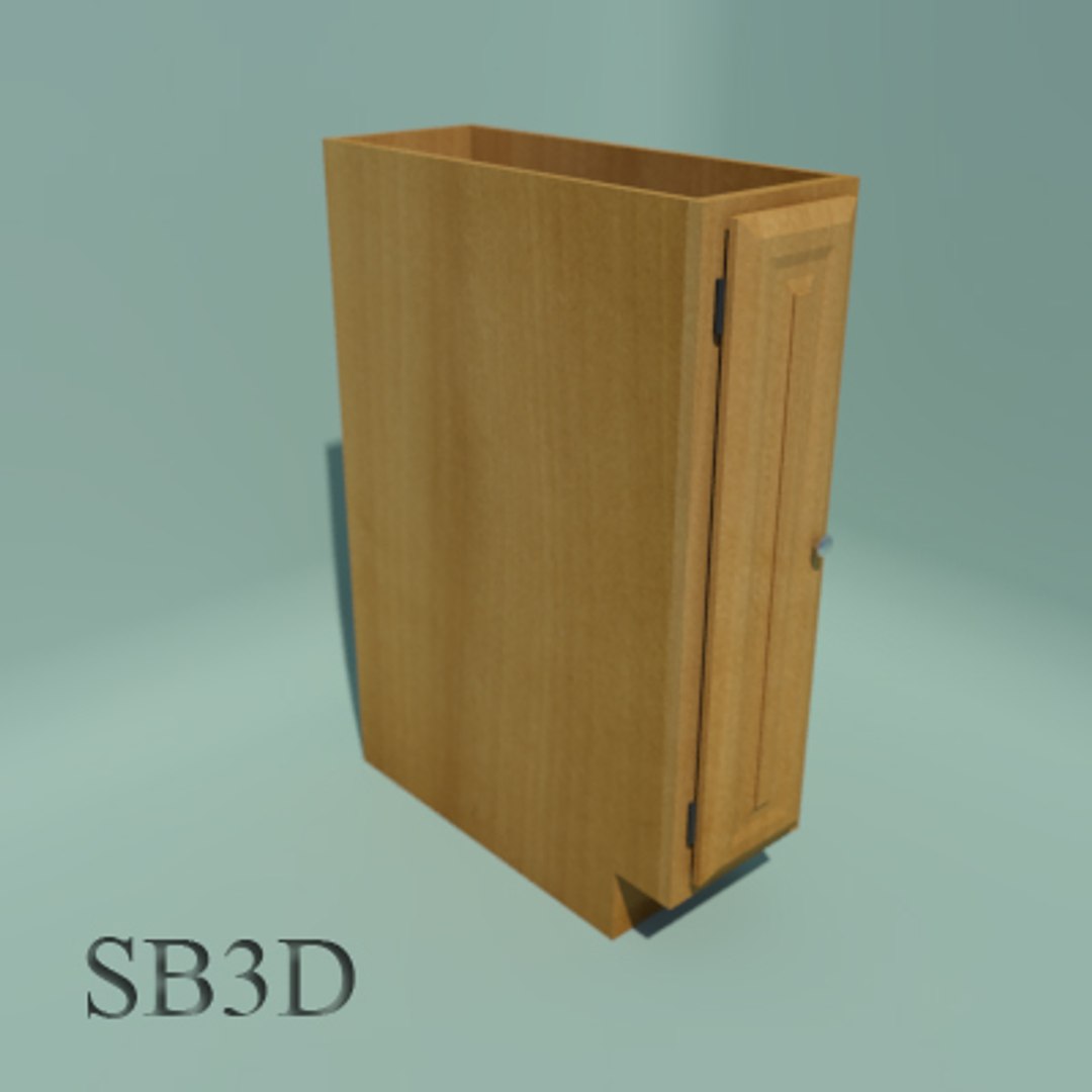 3d model 9 base cabinet functional