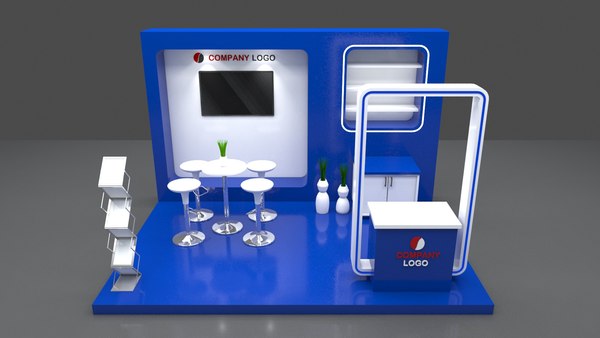 Booth 3m x 4m 3D model - TurboSquid 1799278