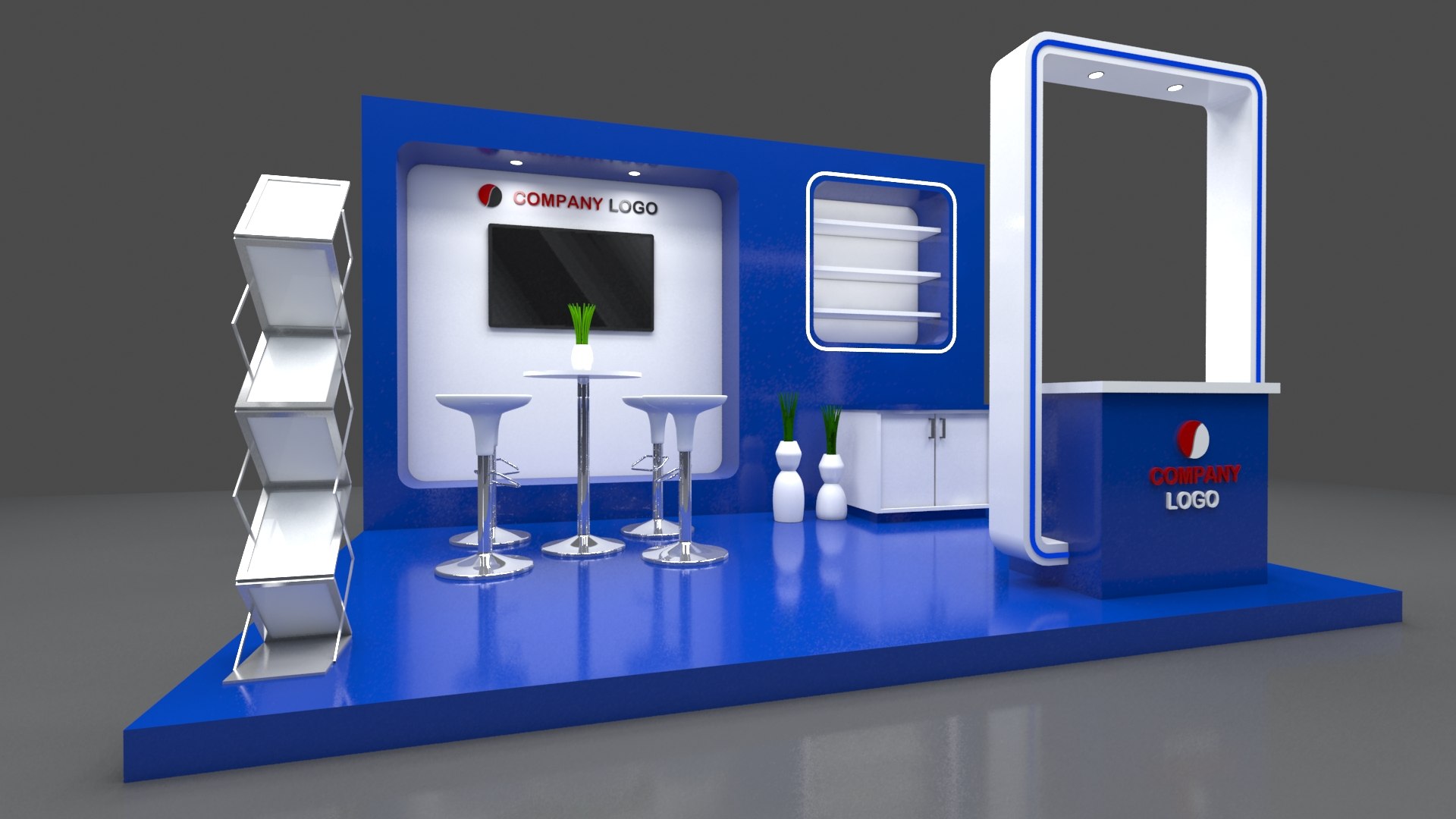 Booth 3m x 4m 3D model - TurboSquid 1799278