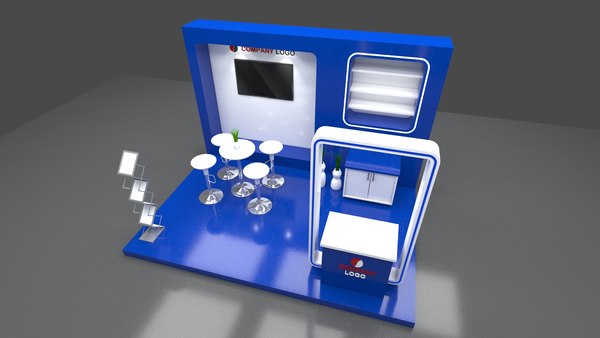 Booth 3m x 4m 3D model - TurboSquid 1799278