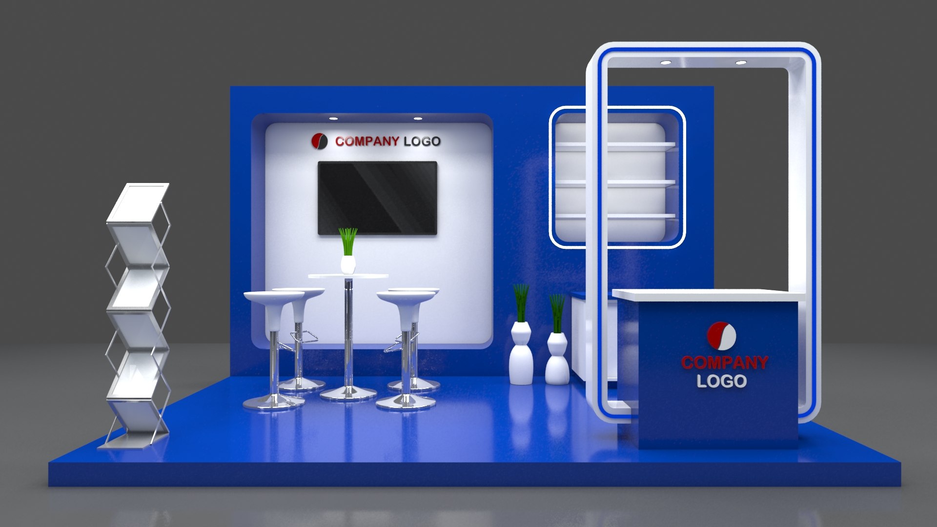 Booth 3m x 4m 3D model - TurboSquid 1799278