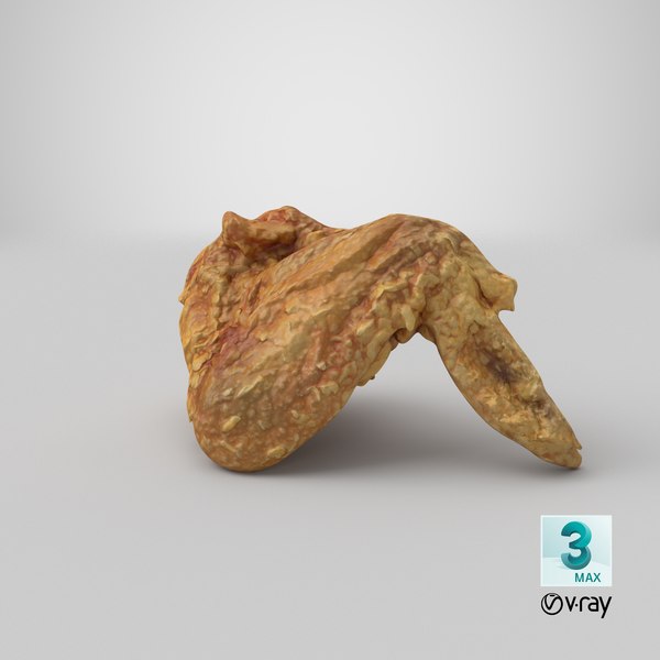 3D crispy chicken wing model - TurboSquid 1695975