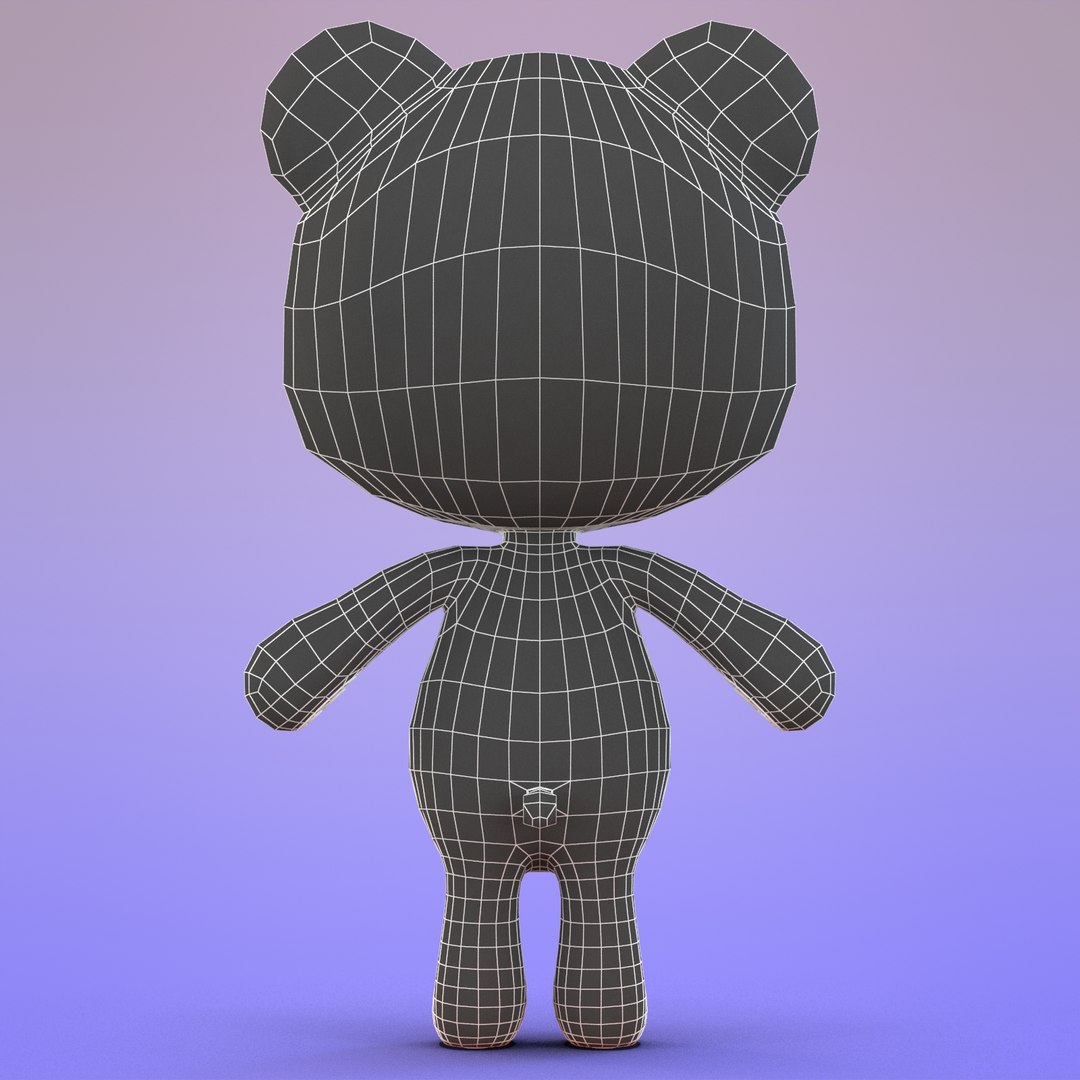 Cute cartoon teddy bear 3D model - TurboSquid 1217914