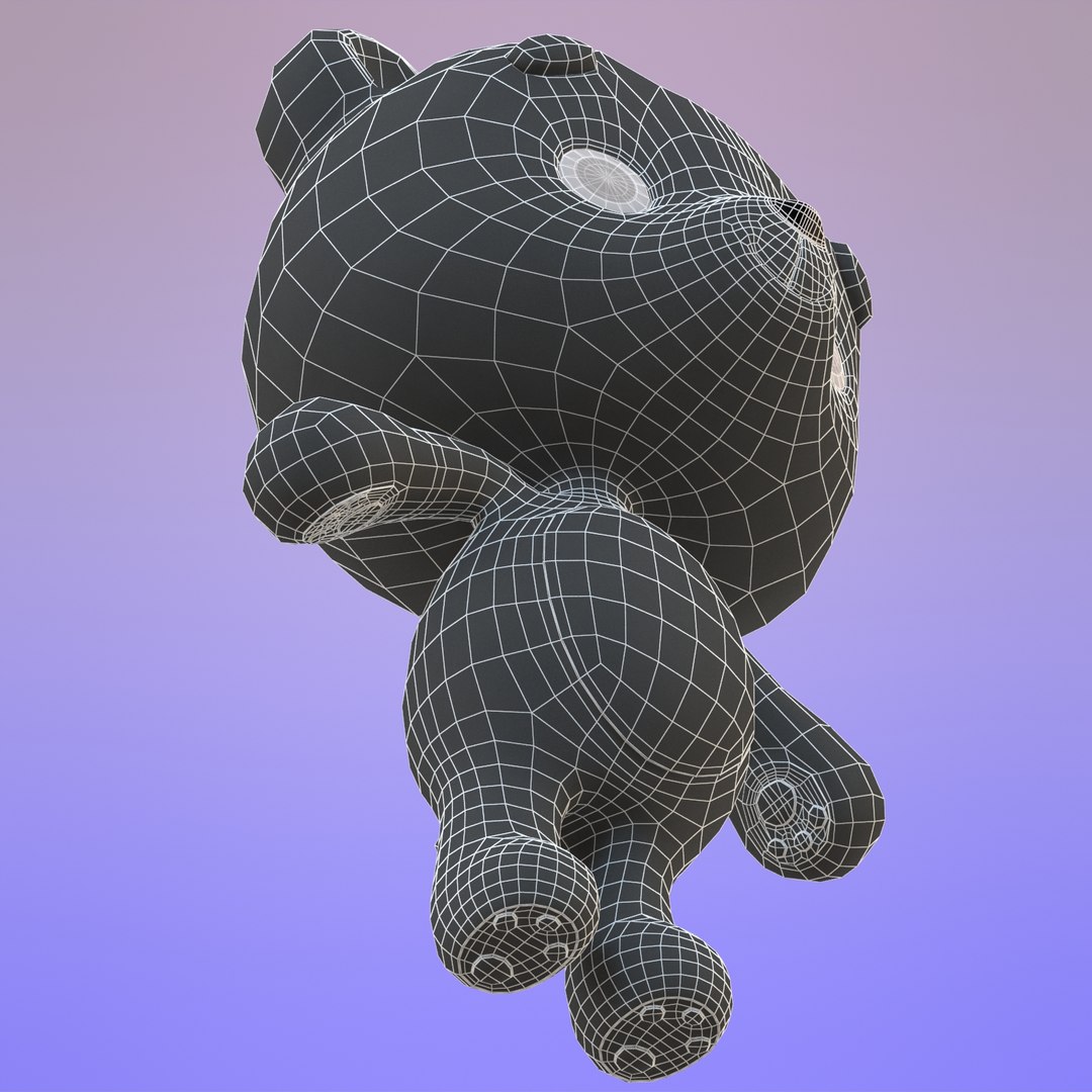 Cute Cartoon Teddy Bear 3D Model - TurboSquid 1217914