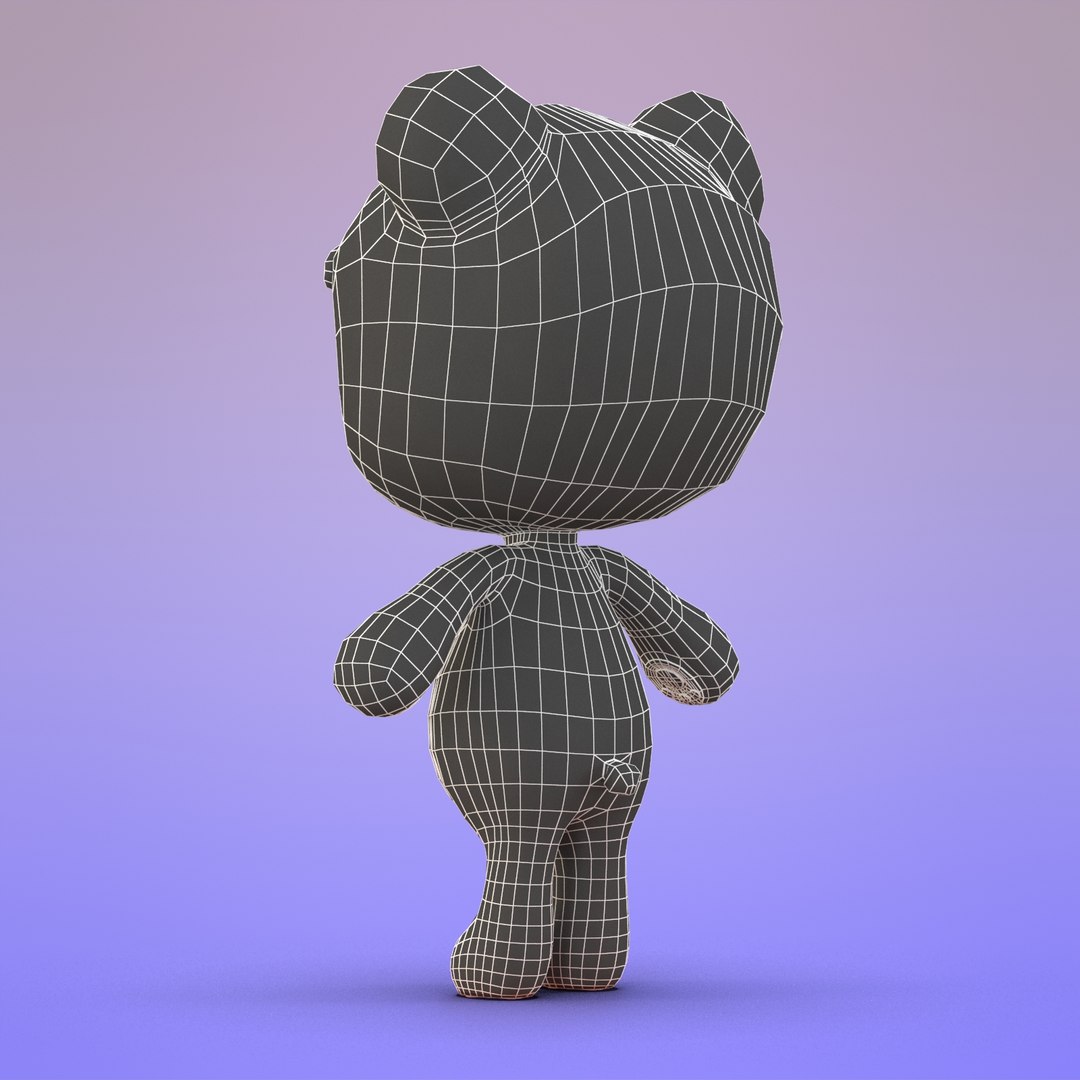 Cute Cartoon Teddy Bear 3D Model - TurboSquid 1217914