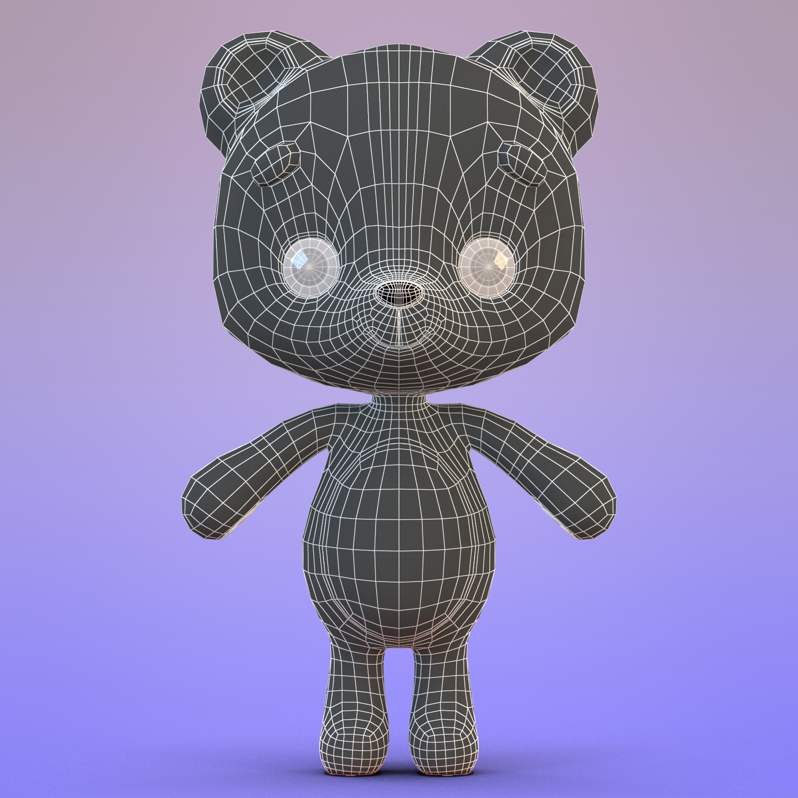 Cute cartoon teddy bear 3D model - TurboSquid 1217914